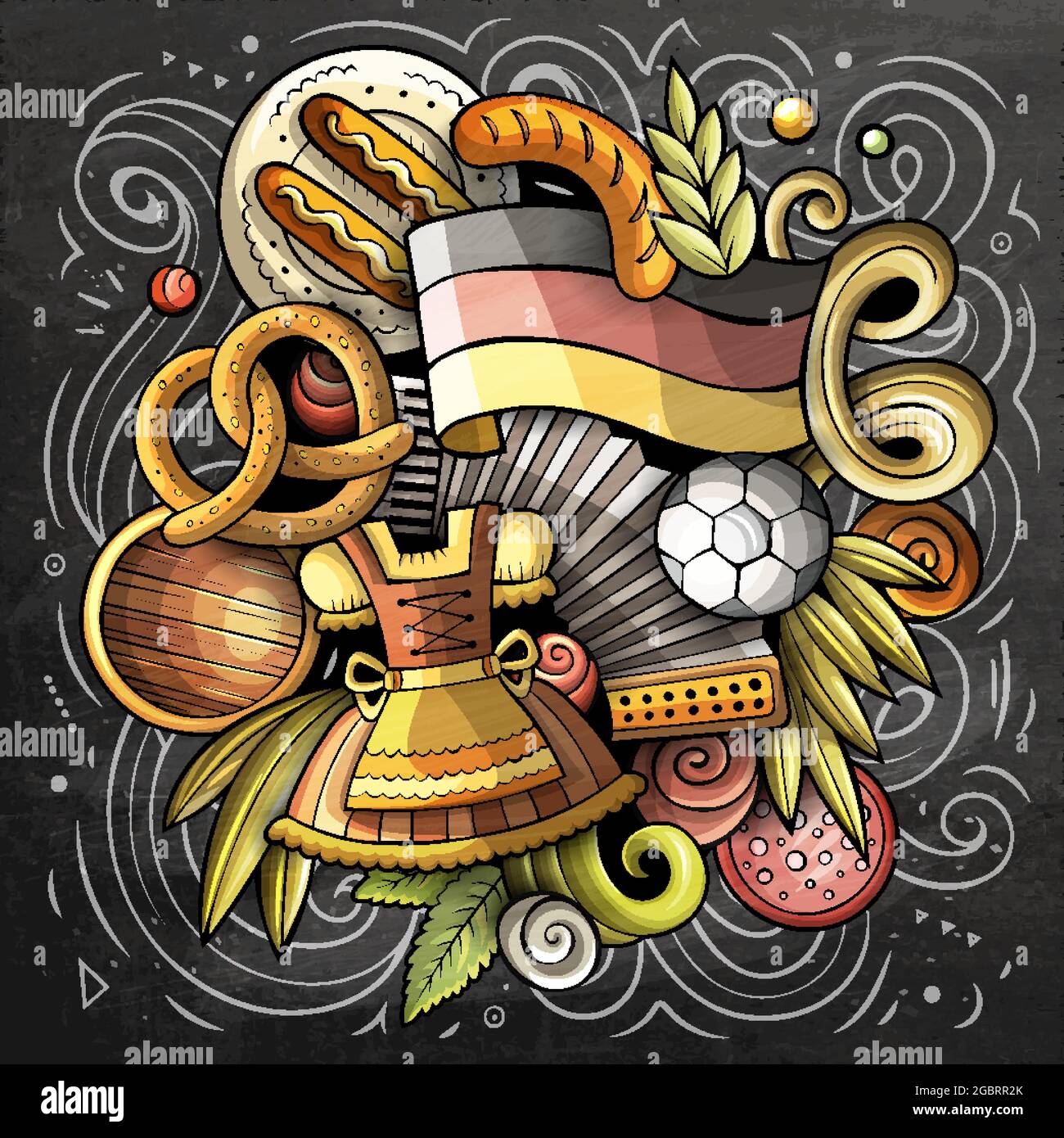Germany cartoon vector doodle chalkboard illustration Stock Vector ...