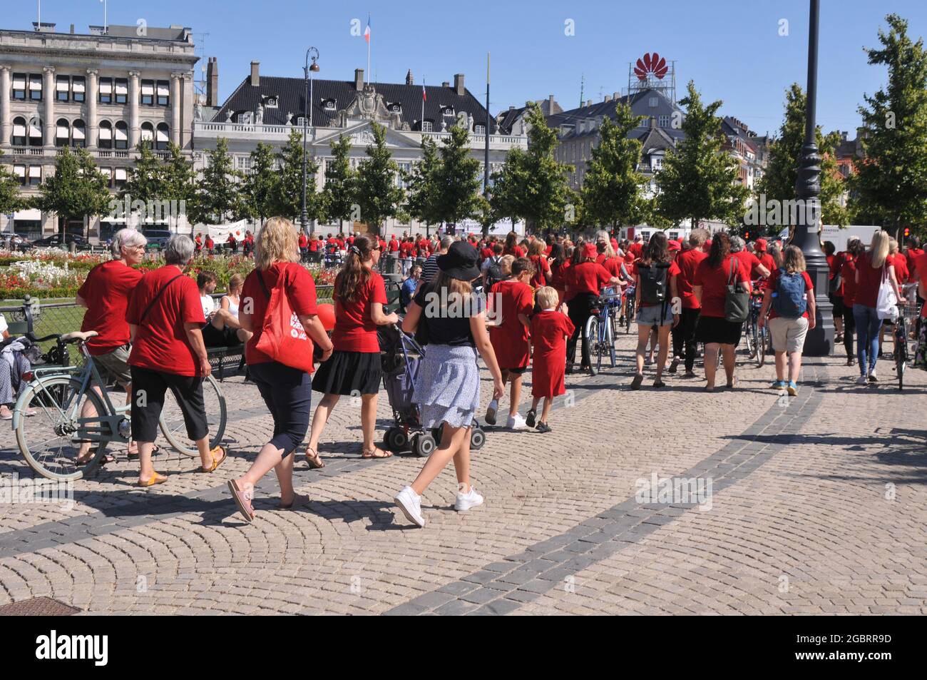 Copenhagen, Denmark.,05 August 2021, Danish nurses stged proetst mrch ...