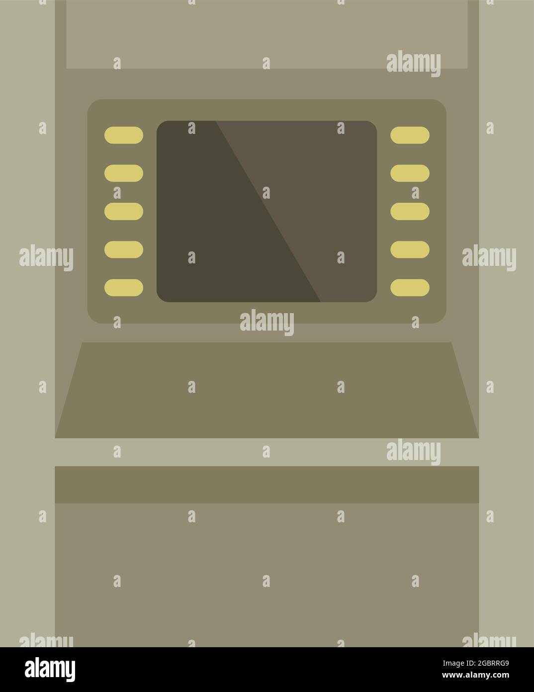 Atm modern chip icon. Flat illustration of atm modern chip vector icon ...