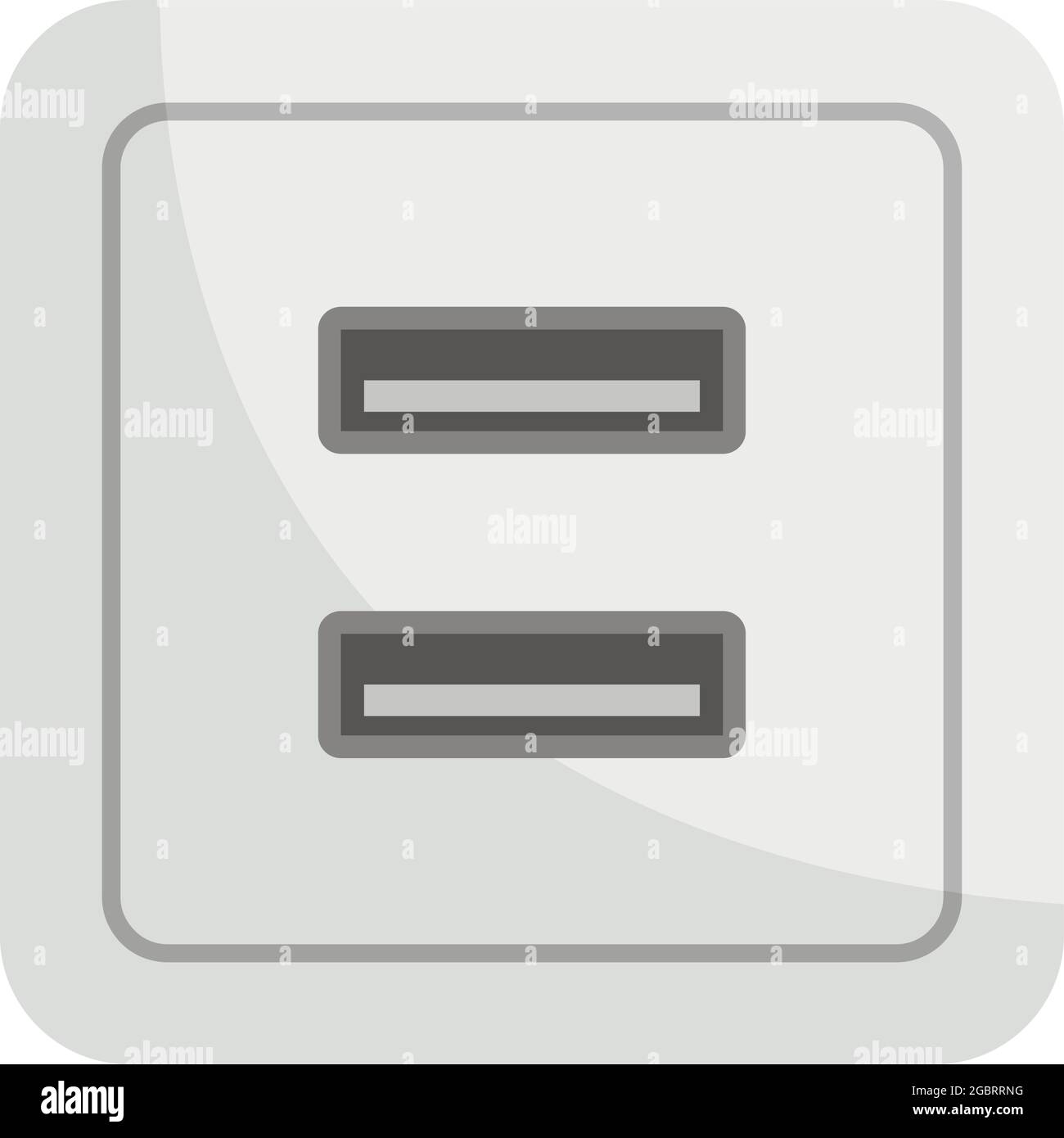 Usb power socket icon. Flat illustration of usb power socket vector ...