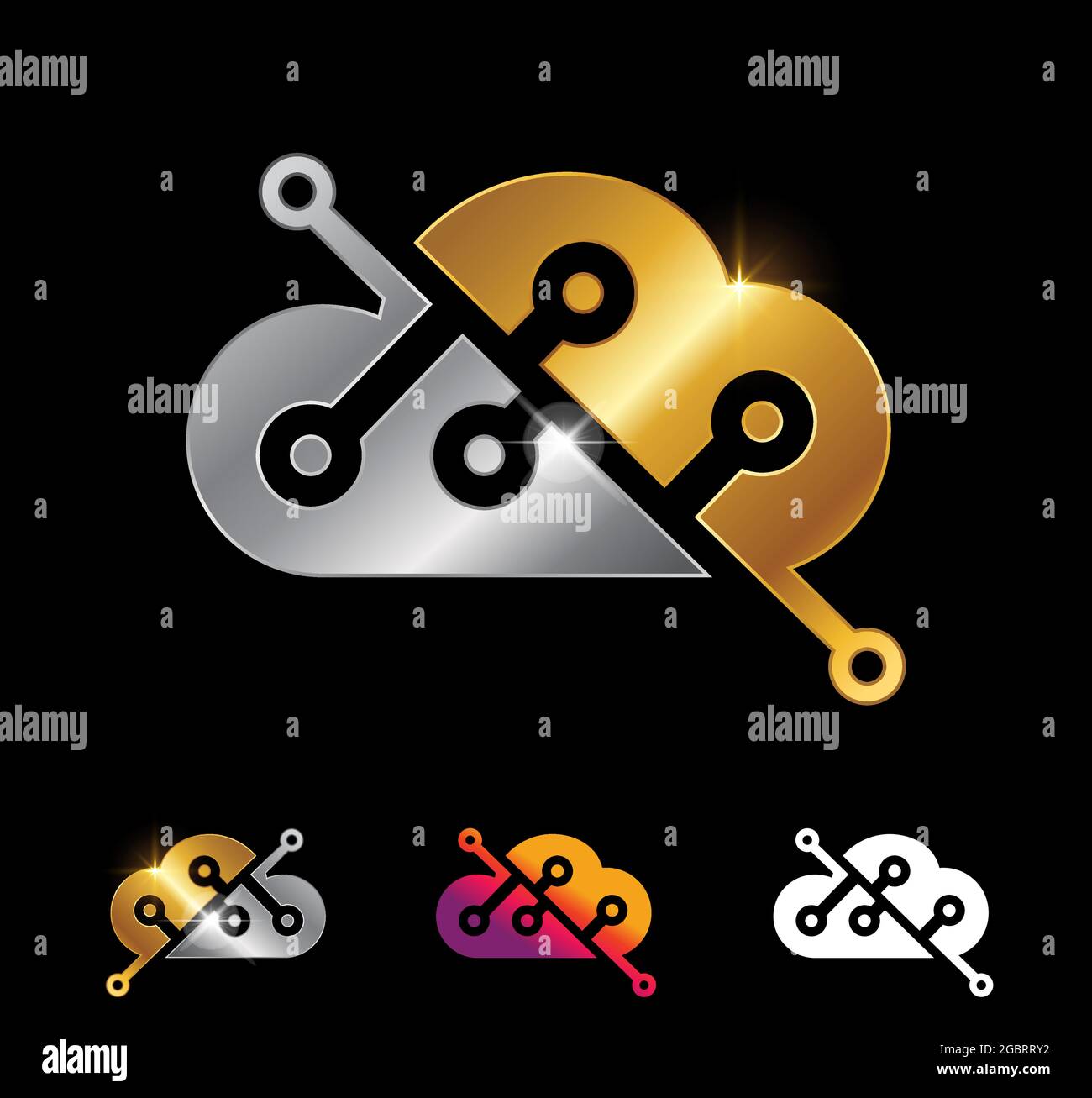 Silver cloud Stock Vector Images - Alamy