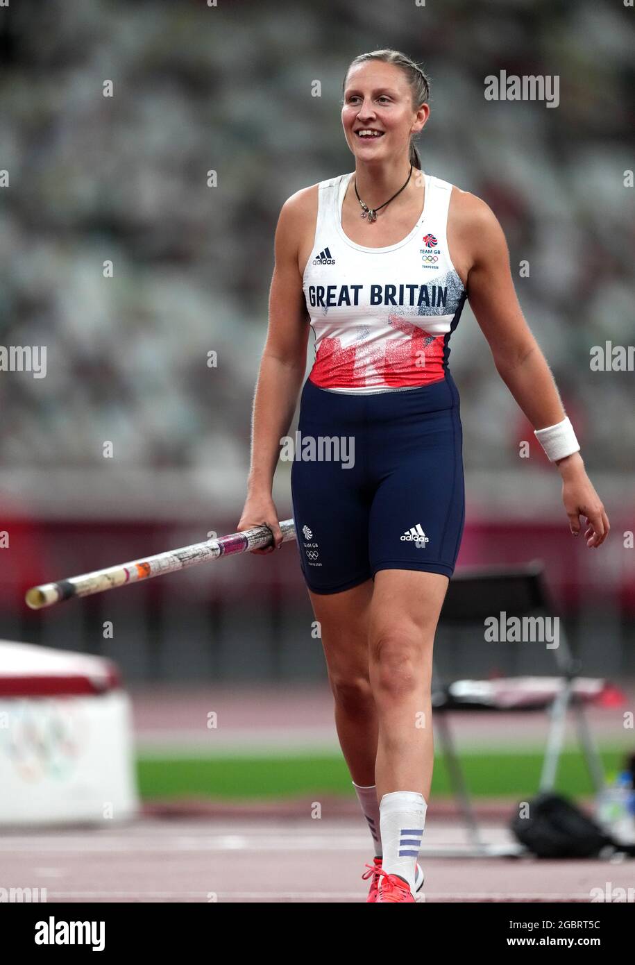 Great britains holly bradshaw celebrates clearing bar hi-res stock ...