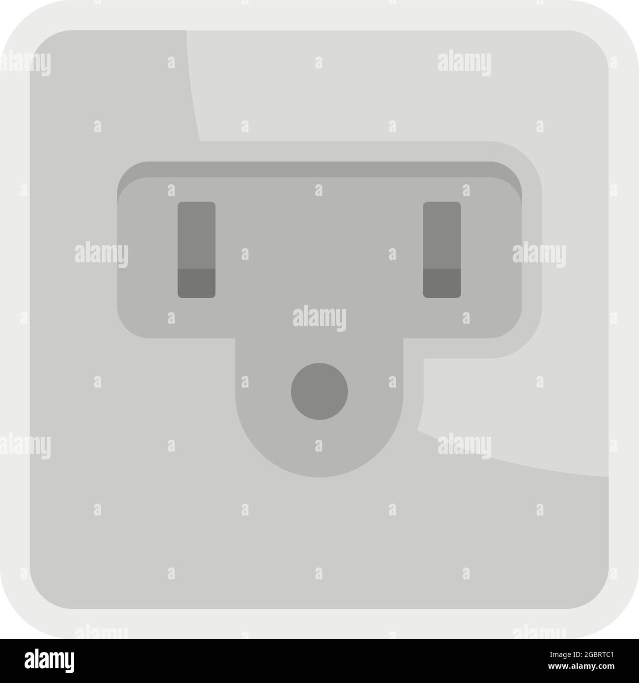 Type B power socket icon. Flat illustration of type B power socket ...