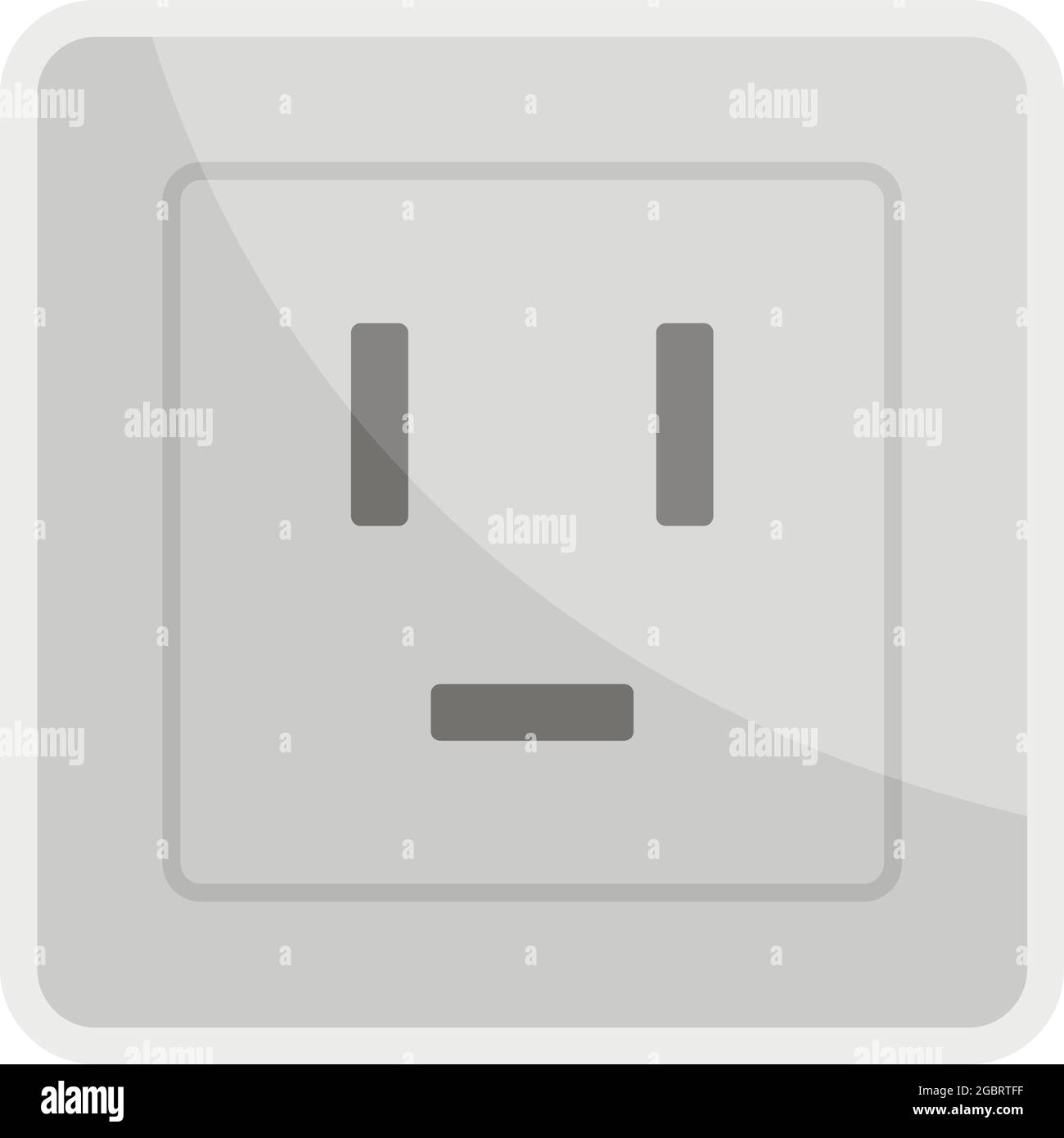 Electric power socket icon. Flat illustration of electric power socket ...