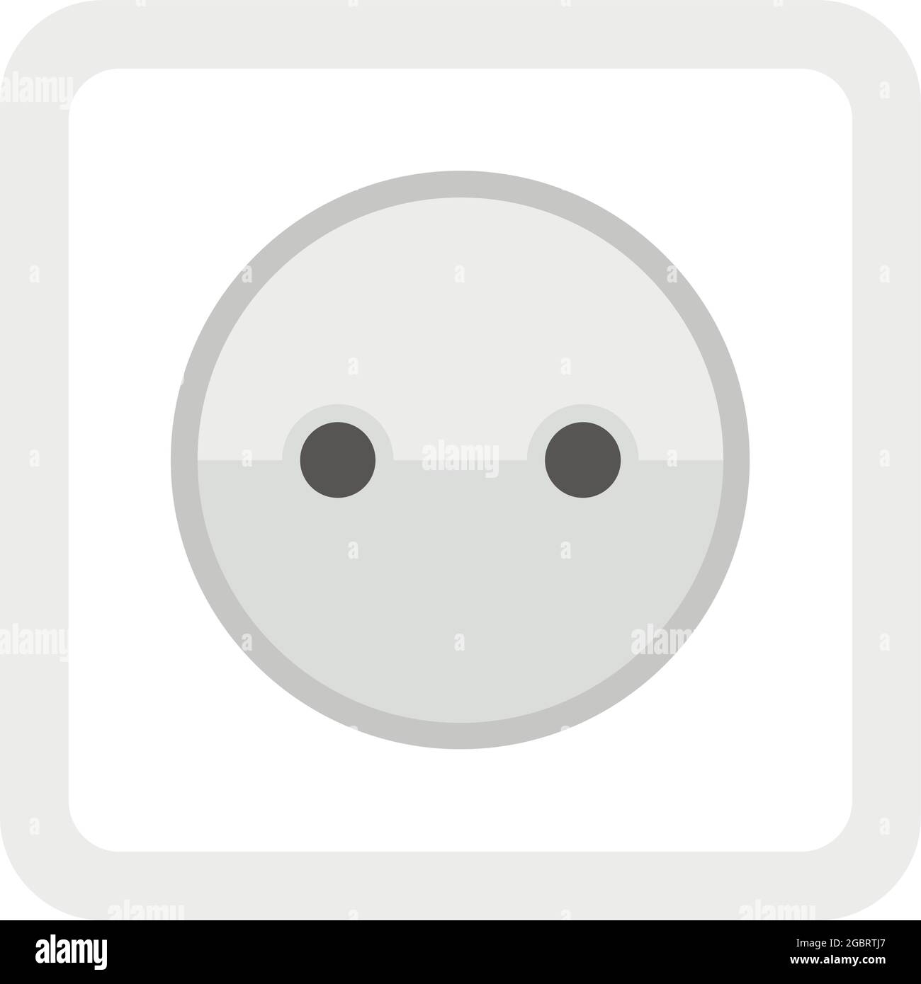 Cable power socket icon. Flat illustration of cable power socket vector ...