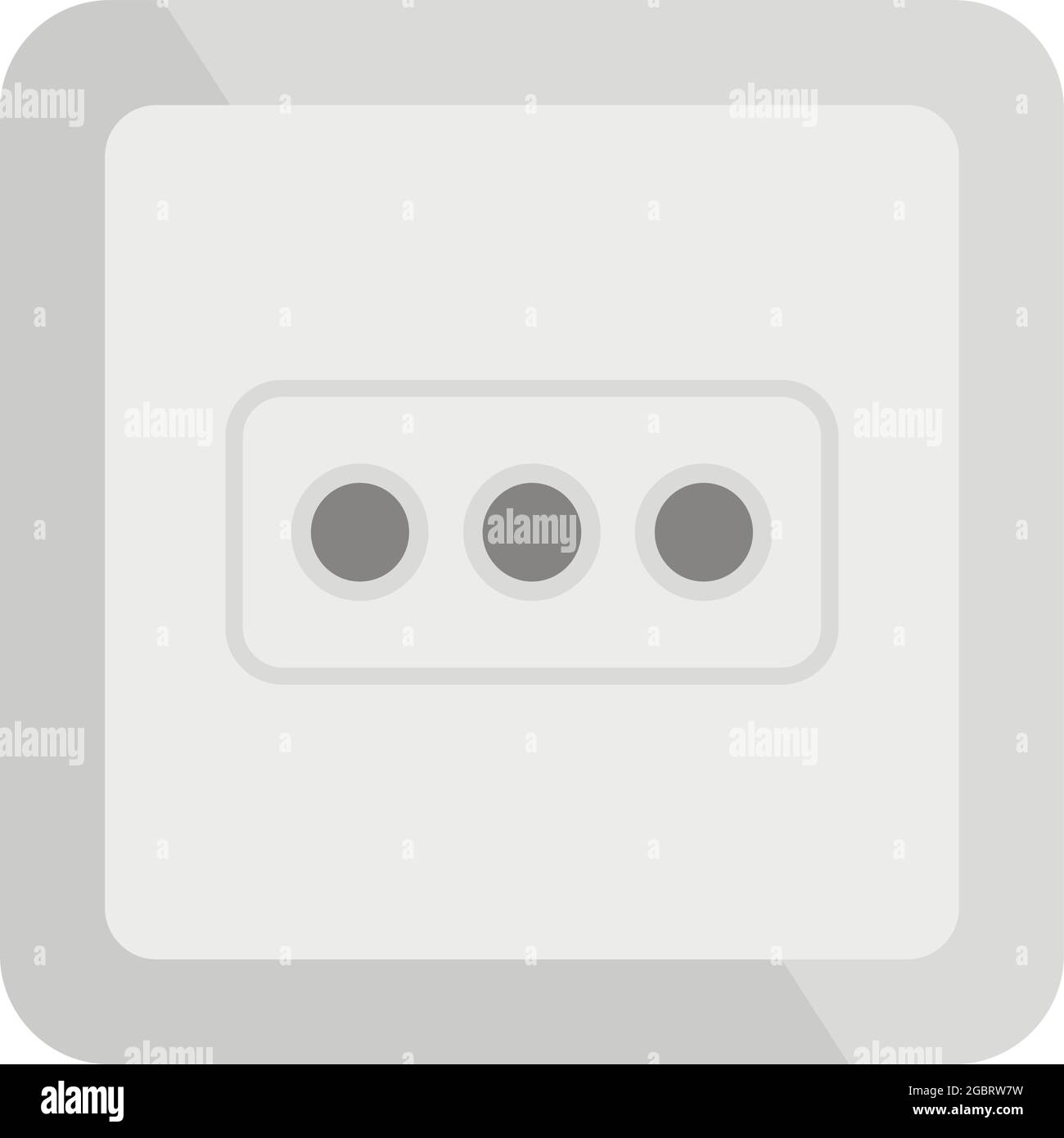 Type L power socket icon. Flat illustration of type L power socket ...