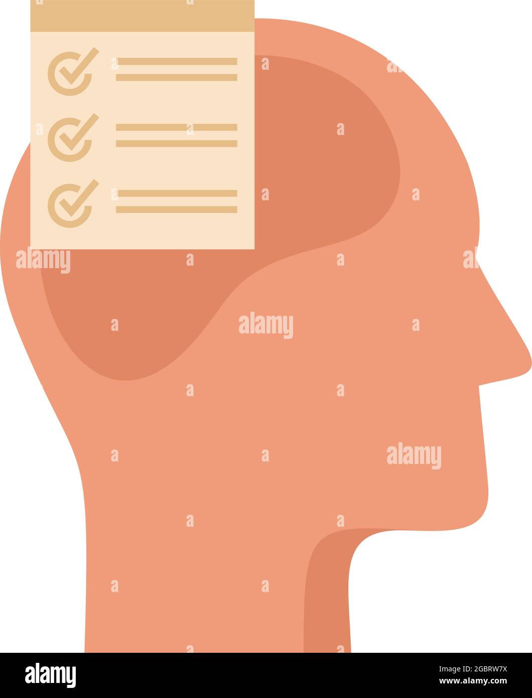 Checklist neuromarketing icon. Flat illustration of checklist ...