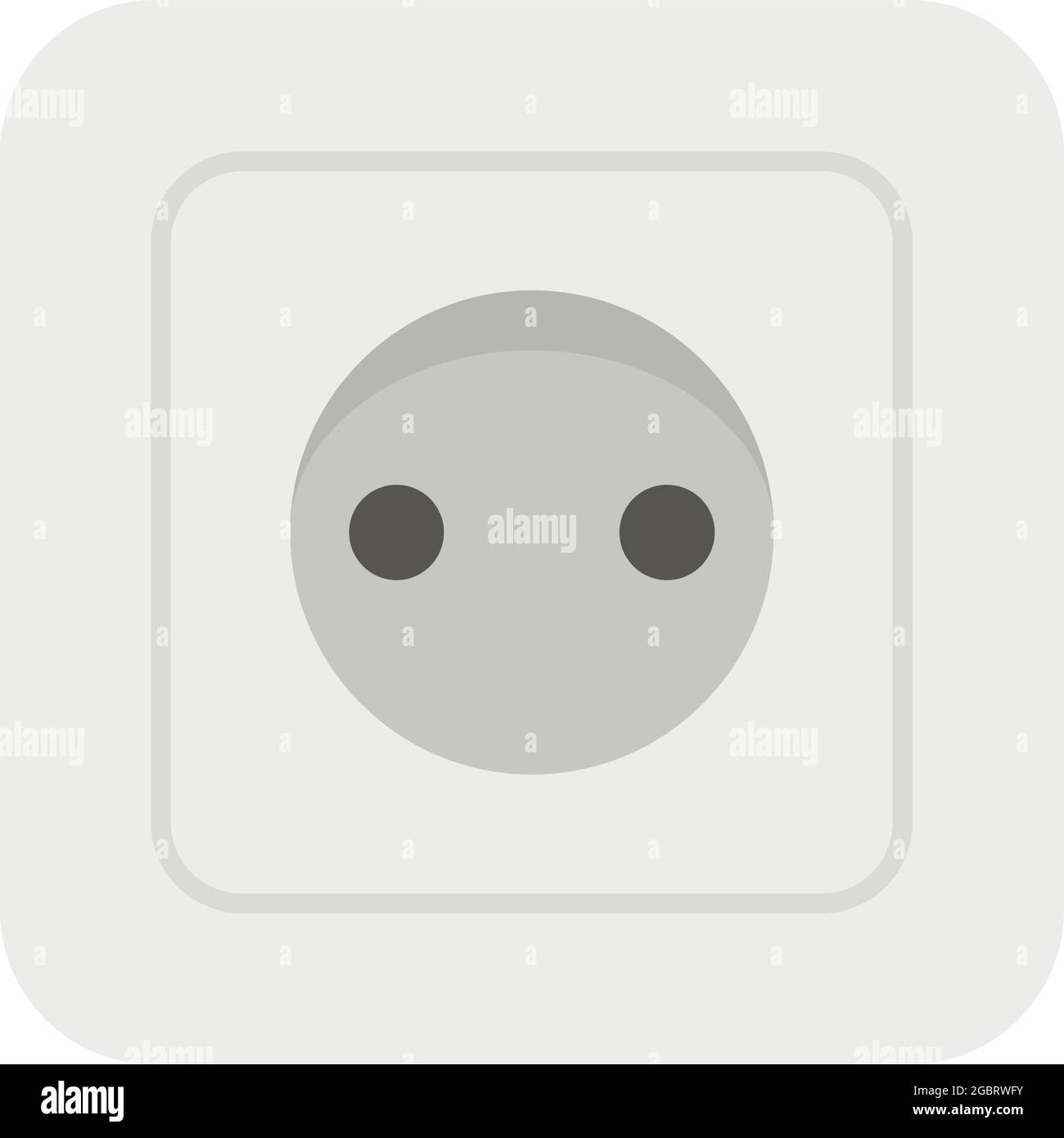 Belgium power socket icon. Flat illustration of belgium power socket ...