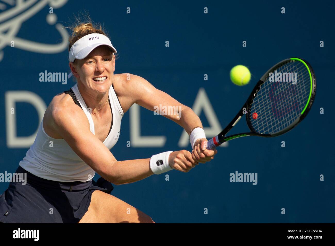 August 02, 2021: Alison Riske (USA) defeats Coco Vandeweghe (USA) 63 64 ...