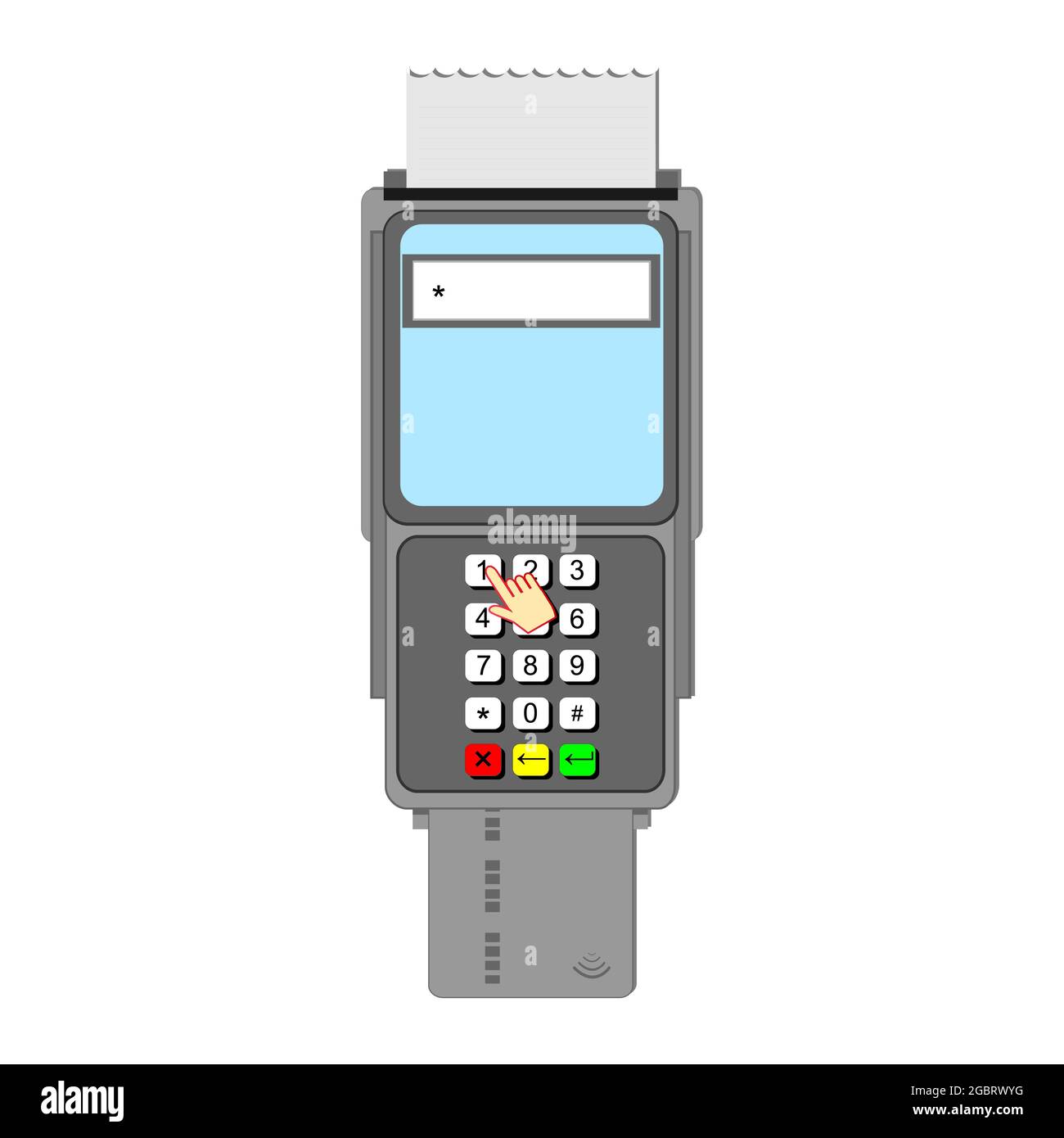 Payment terminal. Card payment. Vector illustration Stock Vector Image ...
