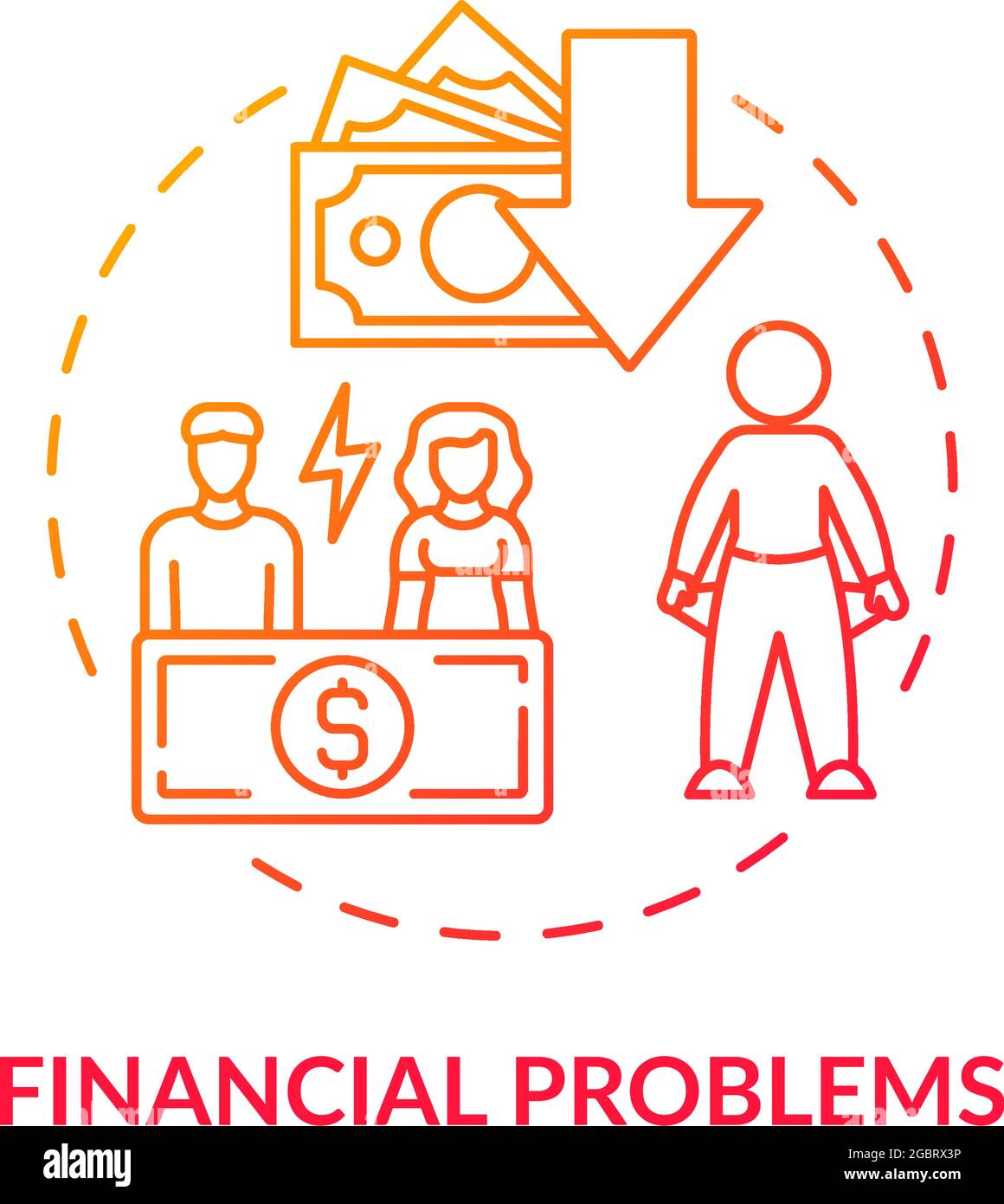 Financial problem red concept icon Stock Vector Image & Art - Alamy