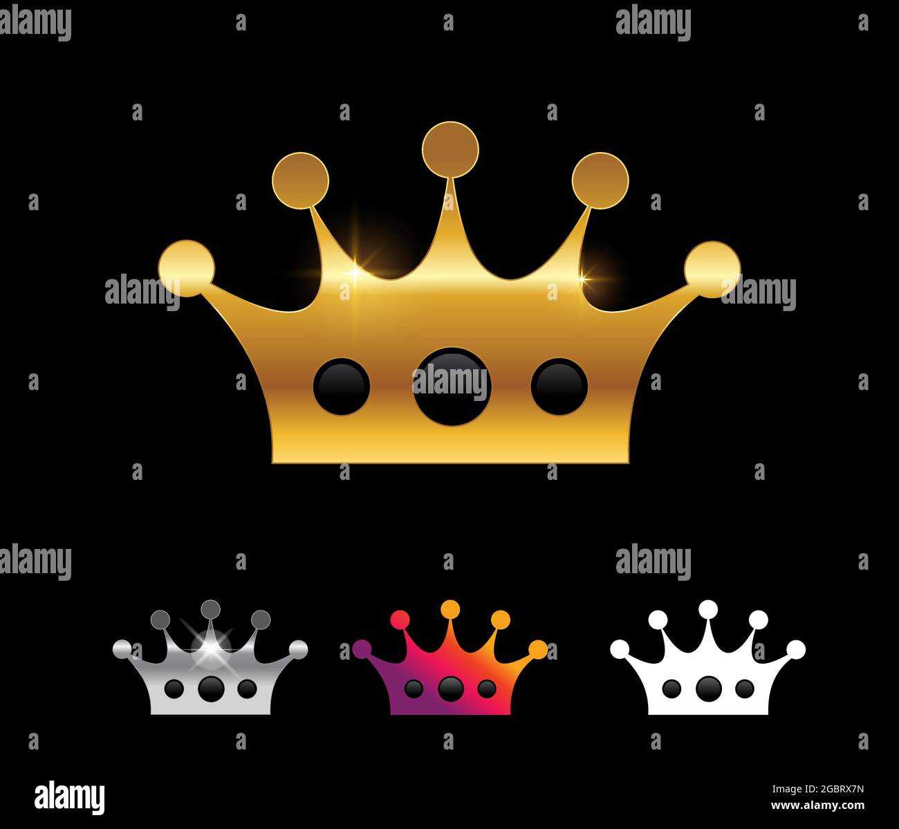 A vector Illustration set of Golden Vector Vector Sign with gold shine ...
