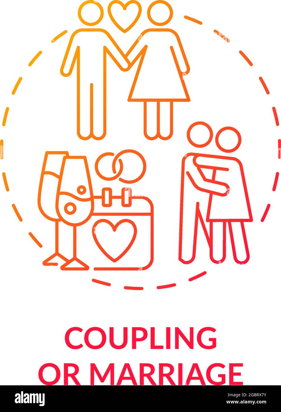 Coupling or marriage red concept icon Stock Vector Image & Art - Alamy