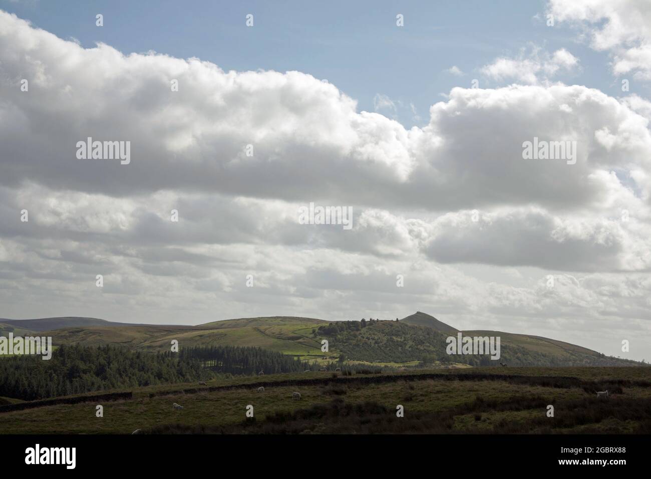 Sutton Common and TV mast viewed from Tegg's Nose Country Park ...