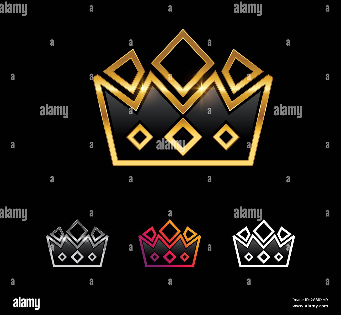 A vector Illustration set of Golden Vector Vector Sign Stock Vector ...