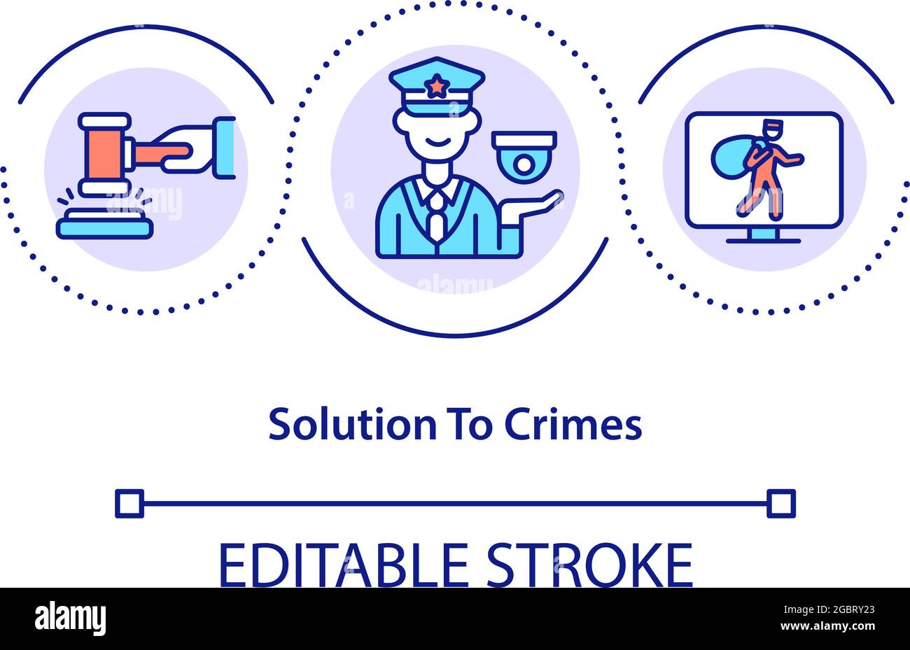 Solution to crimes concept icon Stock Vector Image & Art - Alamy