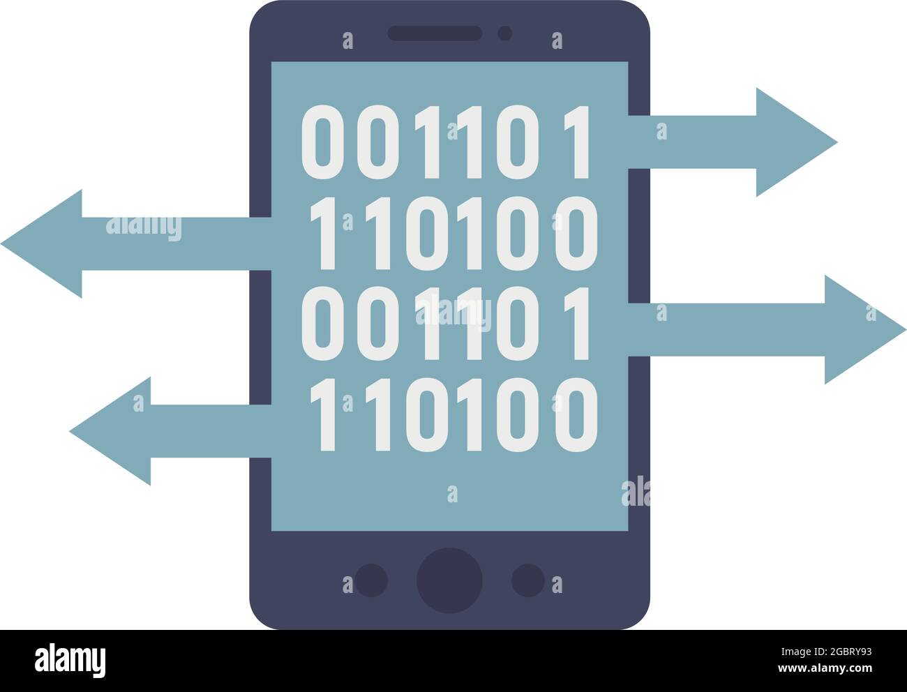 Smartphone machine learning icon. Flat illustration of smartphone ...