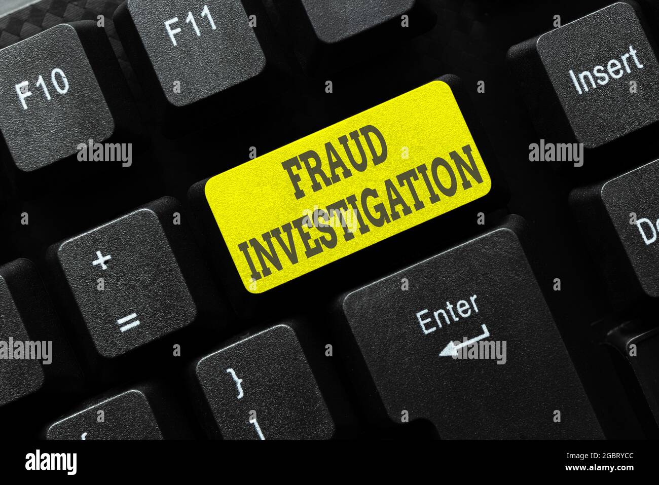 Text caption presenting Fraud Investigation. Business approach process ...