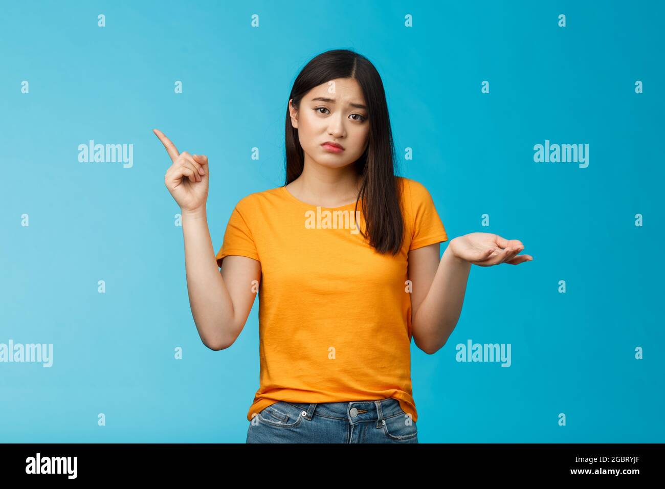 Sad jealous asian girl hi-res stock photography and images - Alamy