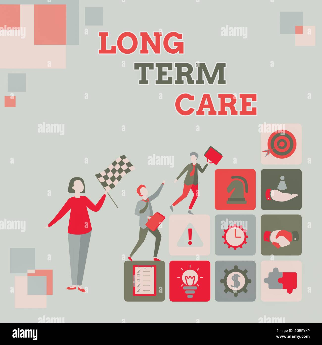 Conceptual display Long Term Care. Business overview assistance with ...