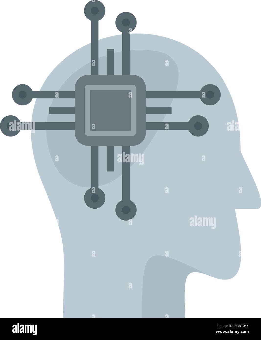 Education smart brain icon. Flat illustration of education smart brain ...