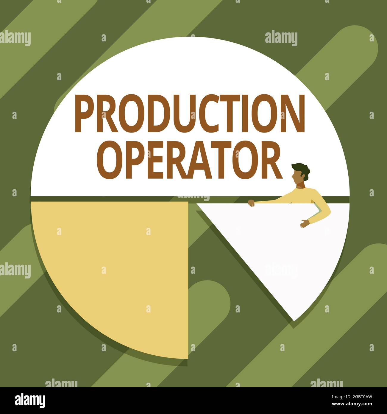 Conceptual display Production Operator. Word Written on control ...