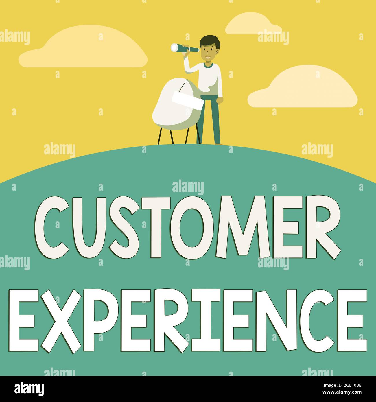 Conceptual display Customer Experience. Business idea product of an ...