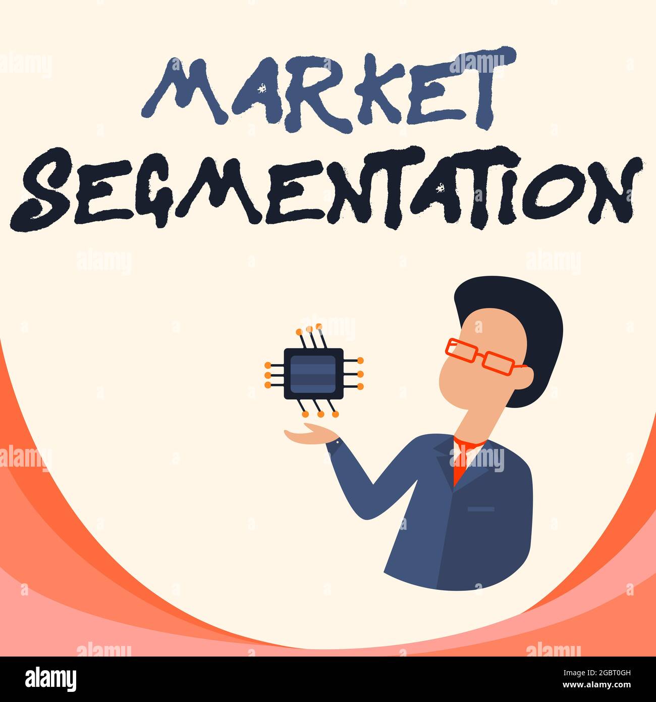 Hand writing sign Market Segmentation. Business approach dividing a ...