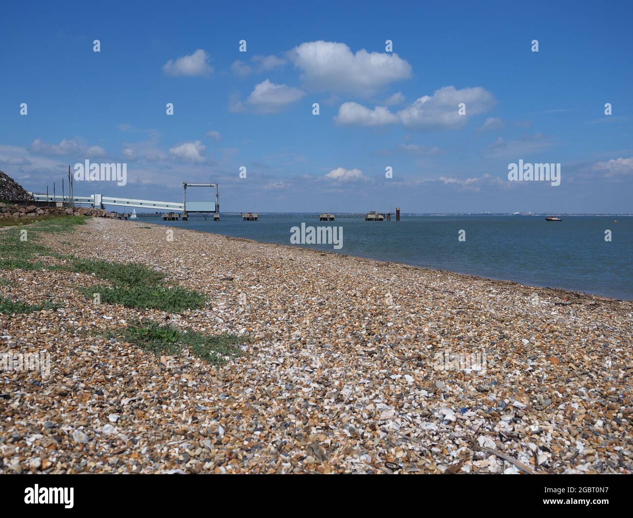 Sheerness, Kent, UK. 5th August, 2021. A mooring buoy being installed ...