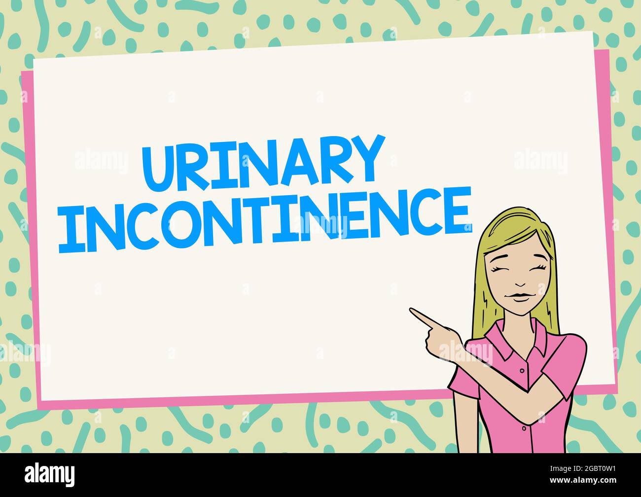Conceptual caption Urinary Incontinence. Business showcase uncontrolled ...