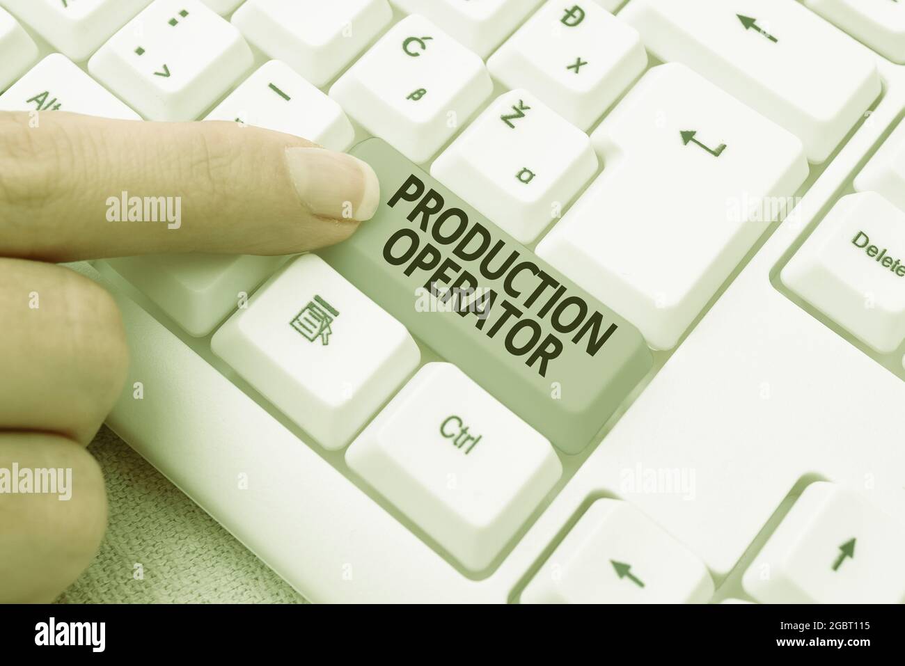 Writing displaying text Production Operator. Conceptual photo control ...
