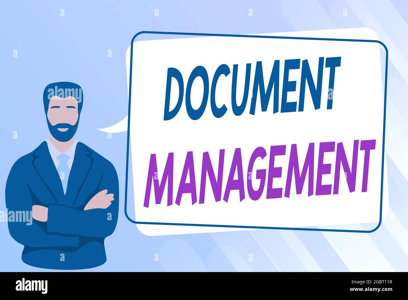 Hand writing sign Document Management. Word for Computerized management ...