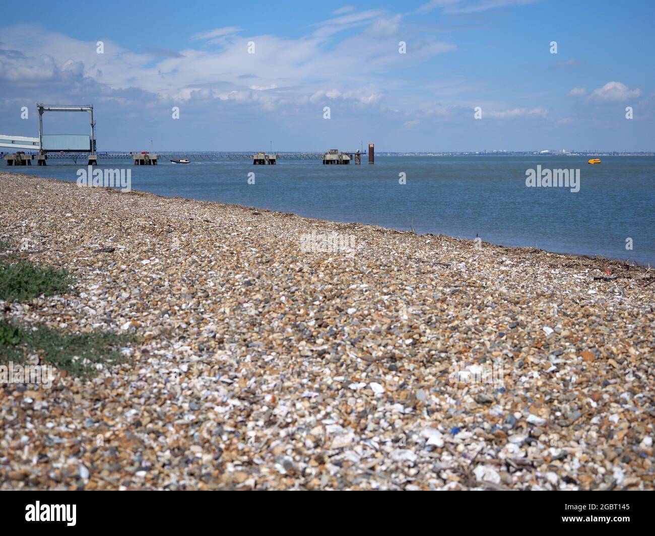 Sheerness, Kent, UK. 5th August, 2021. A mooring buoy being installed ...