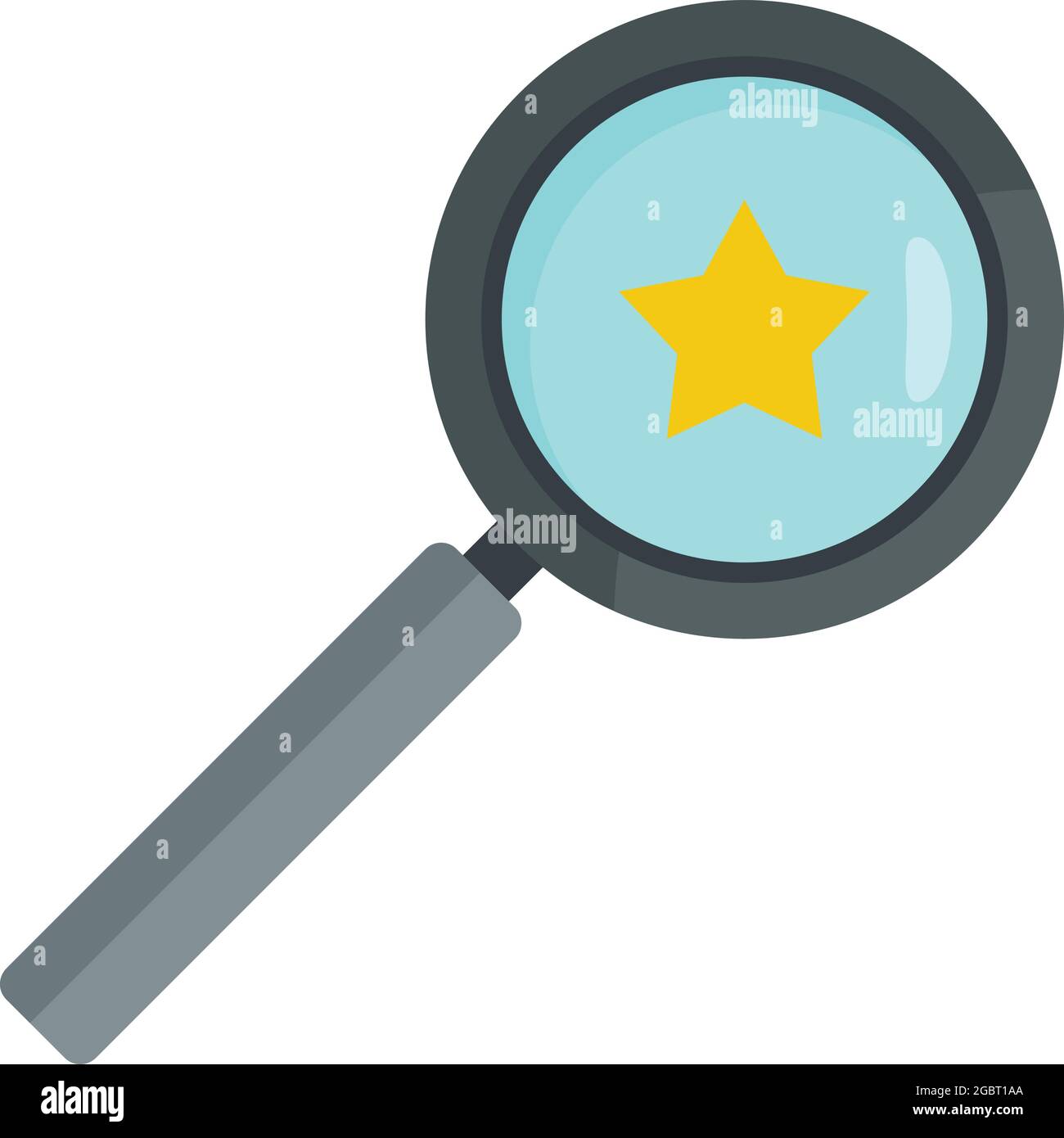 Video game magnifier icon. Flat illustration of video game magnifier ...