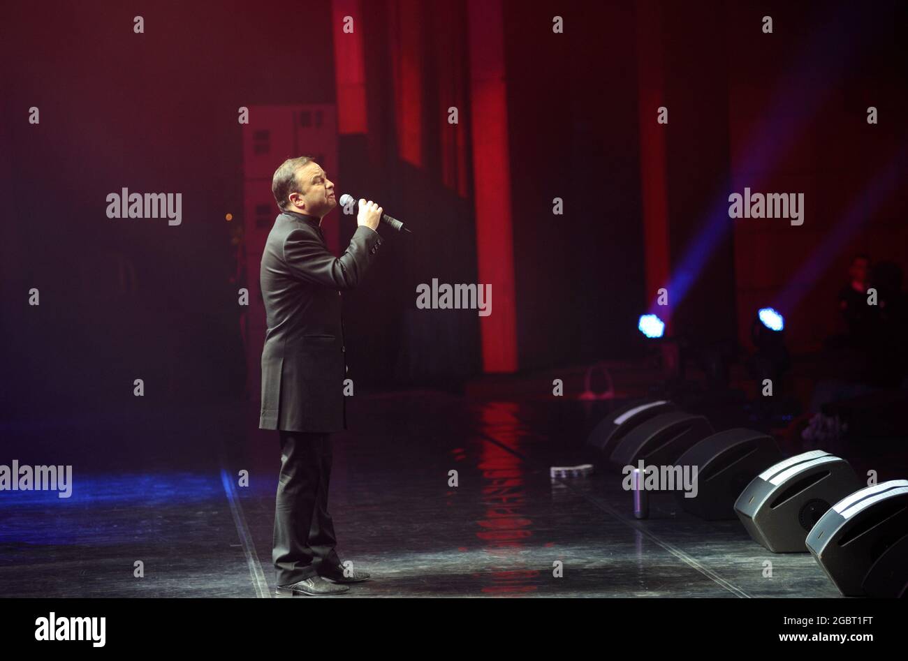 Victor Pavlik, famous Ukrainian singer, performing on stage. October 10 ...