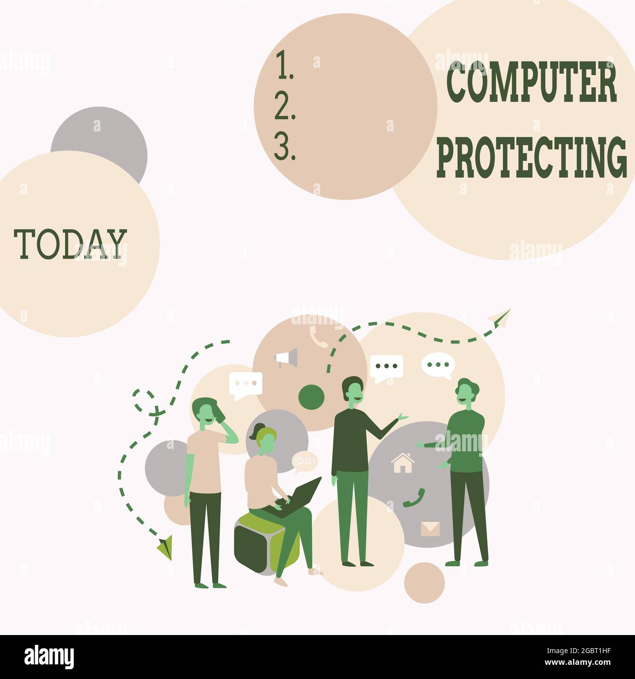 Handwriting text Computer Protecting. Word Written on protecting ...