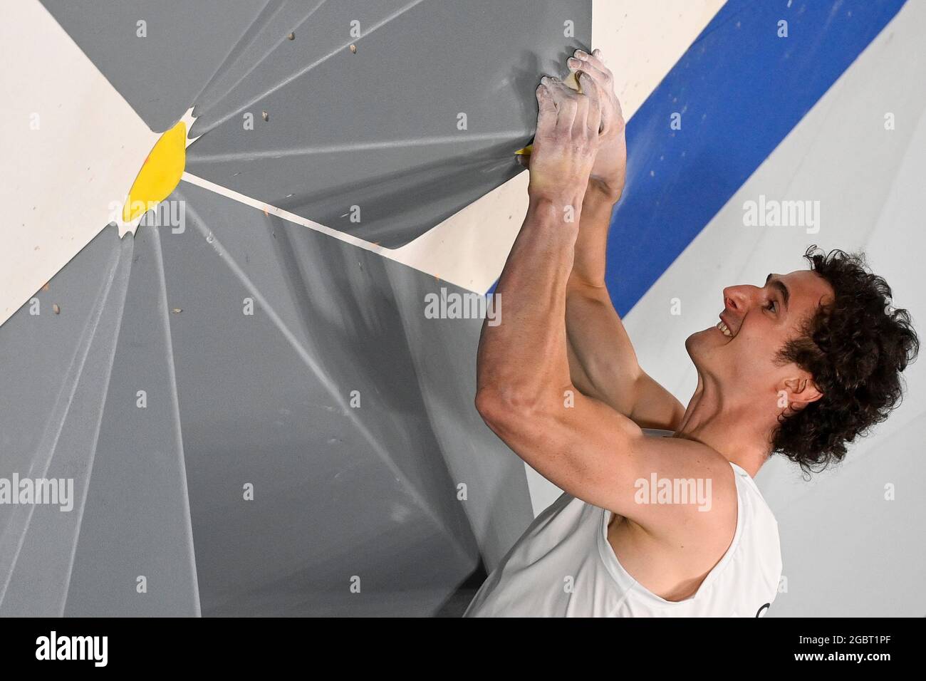 Tokyo, Japan. 05th Aug, 2021. Czech climber Adam Ondra competes during ...
