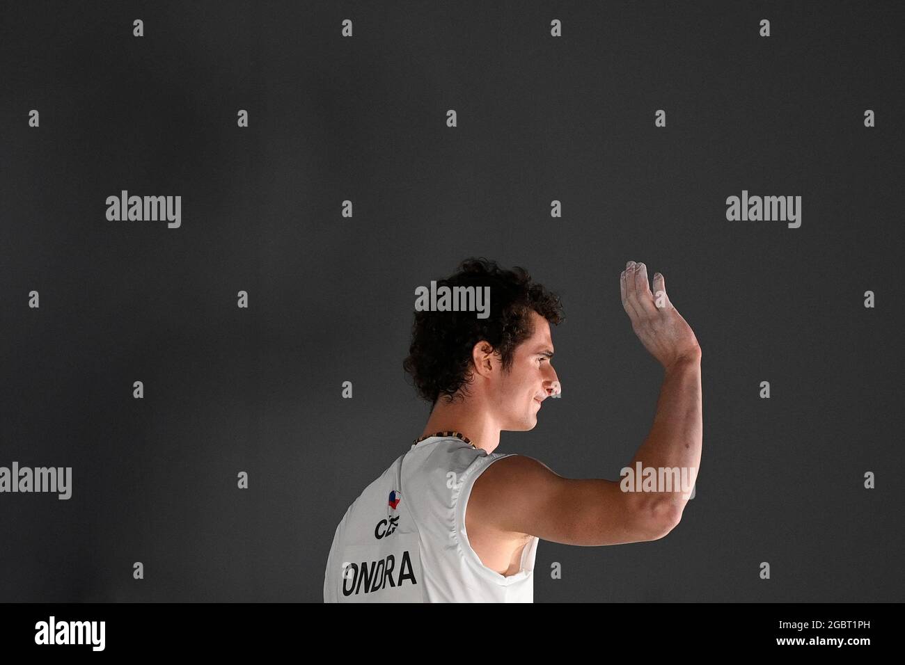 Tokyo, Japan. 05th Aug, 2021. Czech climber Adam Ondra competes during ...
