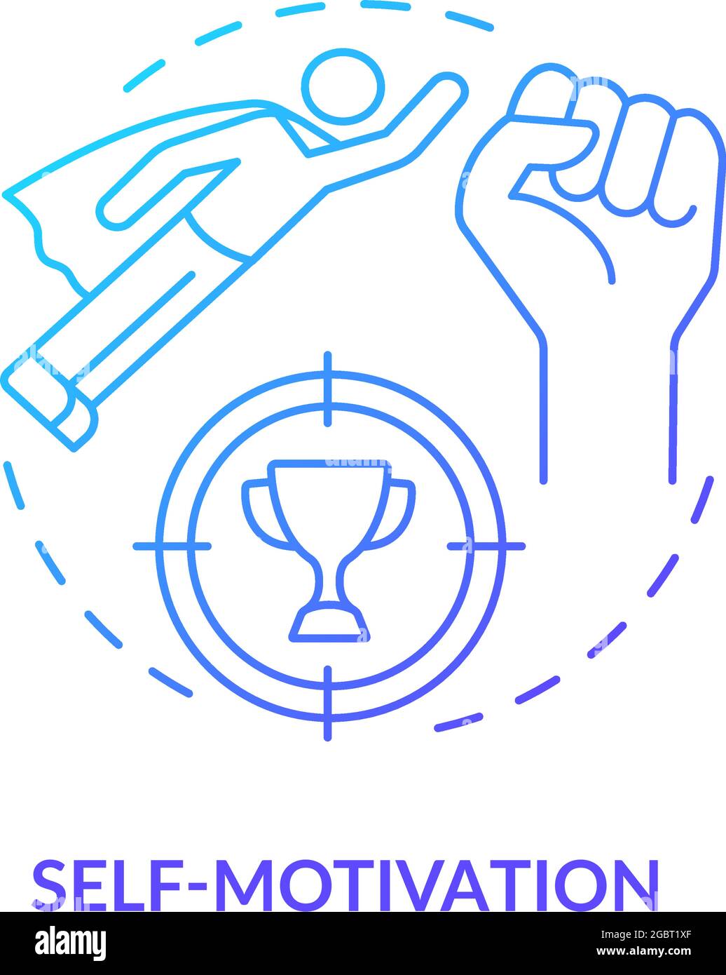 Self motivation blue gradient concept icon Stock Vector Image & Art - Alamy