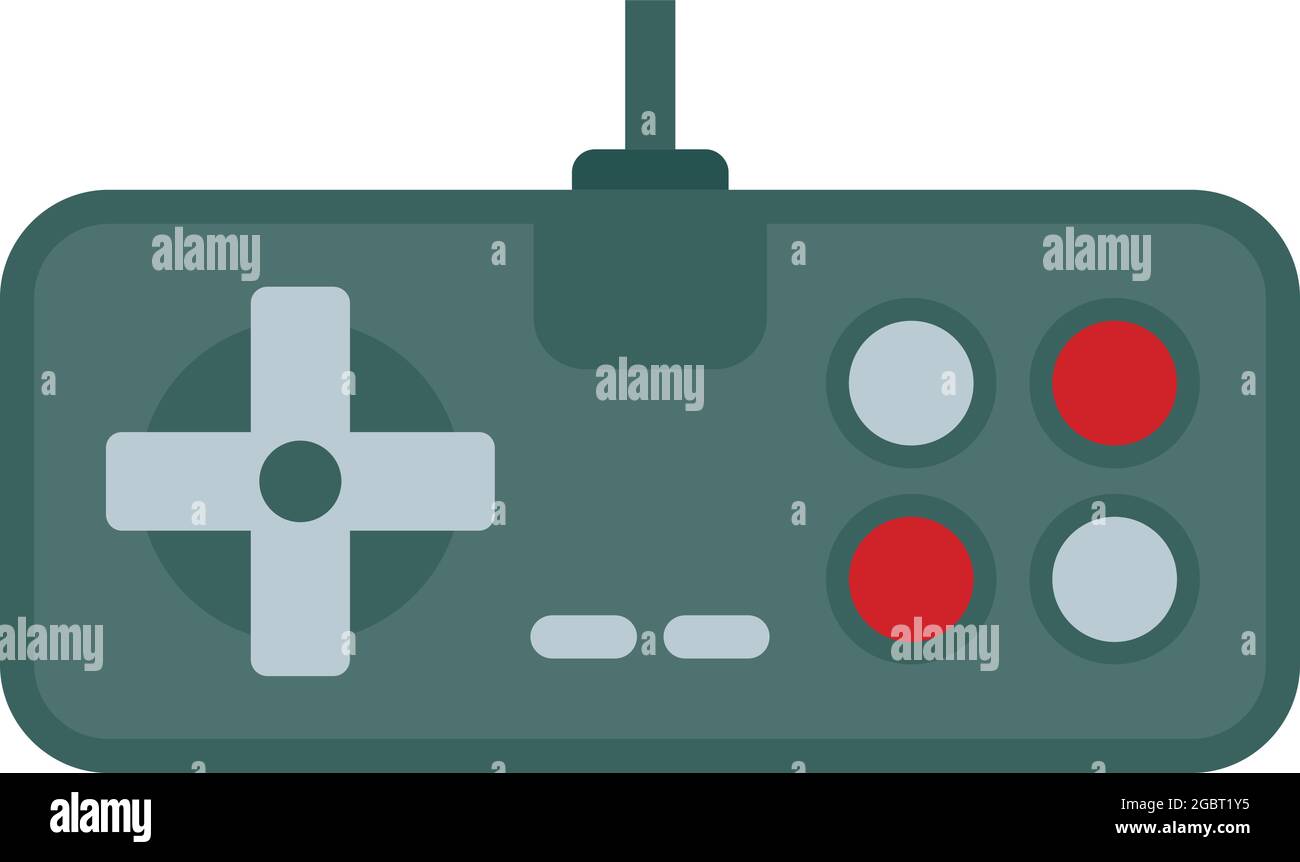 Retro game joystick icon. Flat illustration of retro game joystick ...