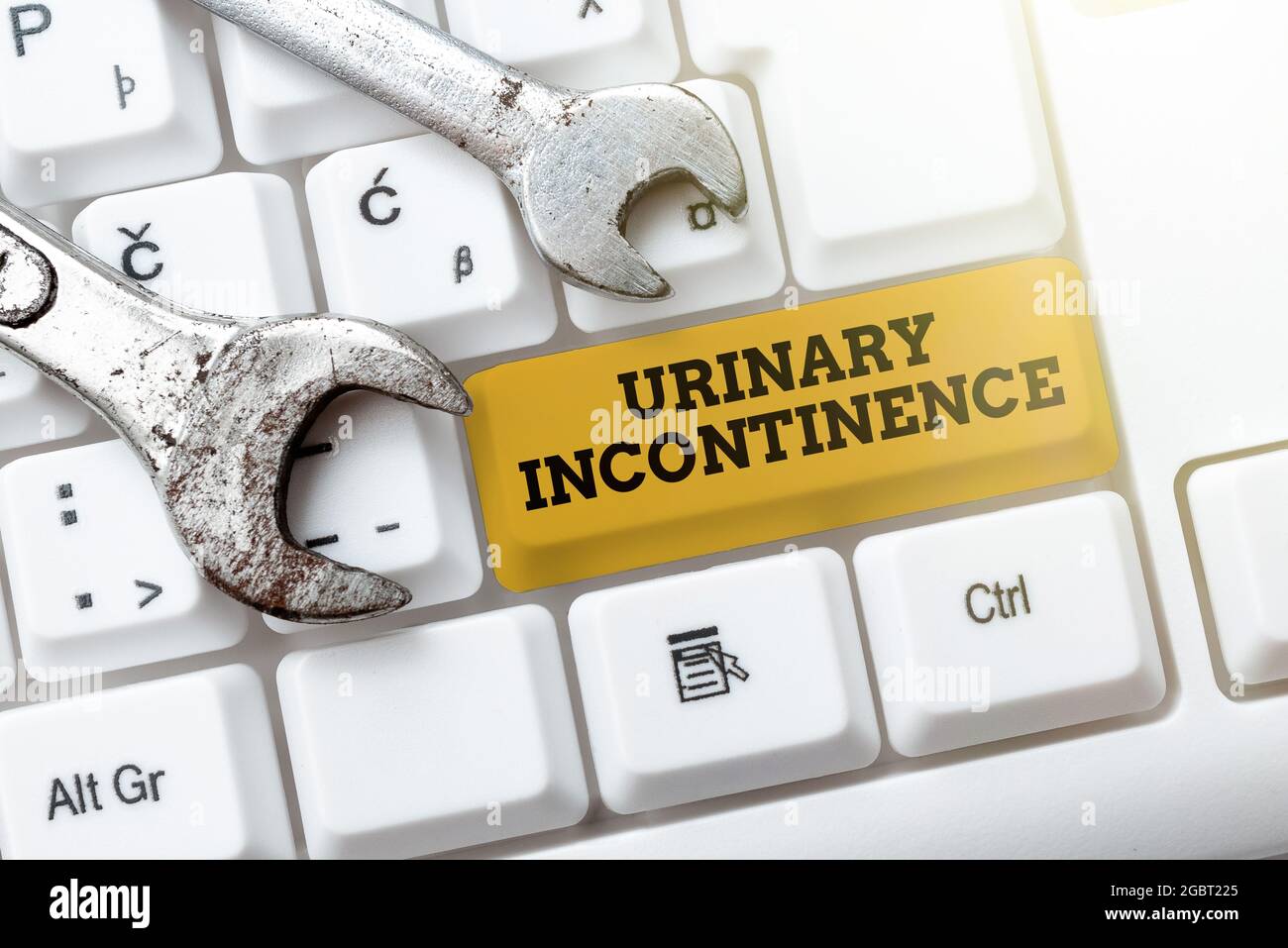 Text caption presenting Urinary Incontinence. Business showcase ...