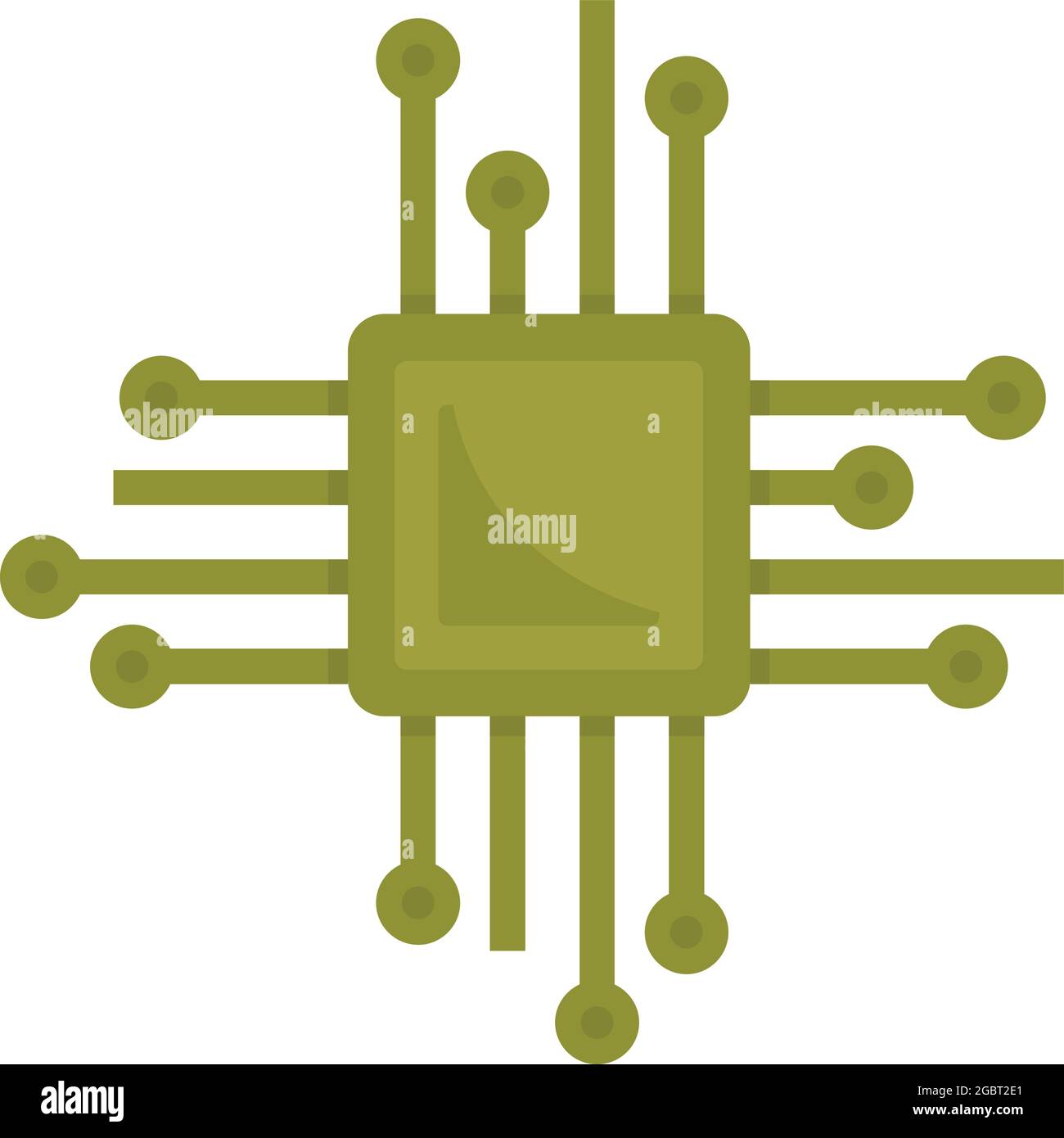 Smart processor icon. Flat illustration of smart processor vector icon ...