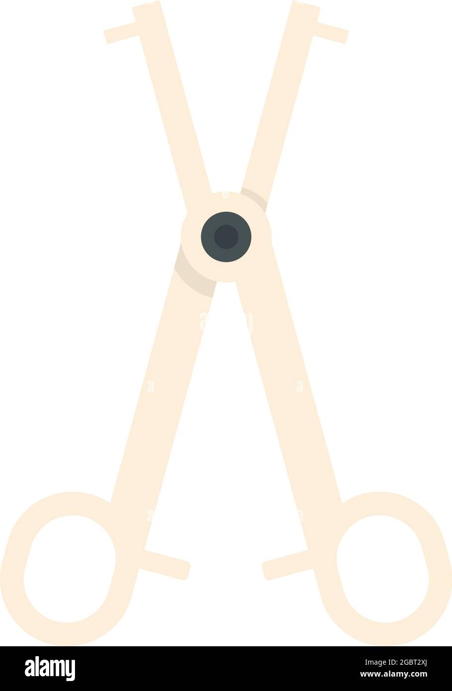 Piercing scissors icon. Flat illustration of piercing scissors vector ...