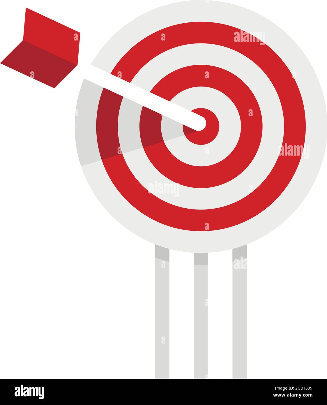 Video game arch target icon. Flat illustration of video game arch ...