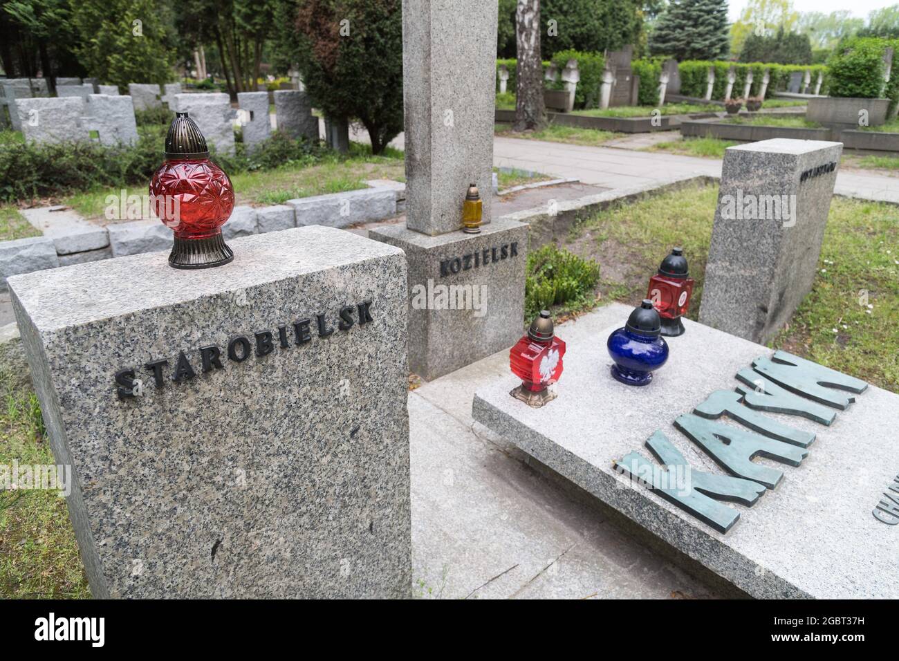 Monument dedicated to the victims of the Katyn Massacre in 1940 in ...