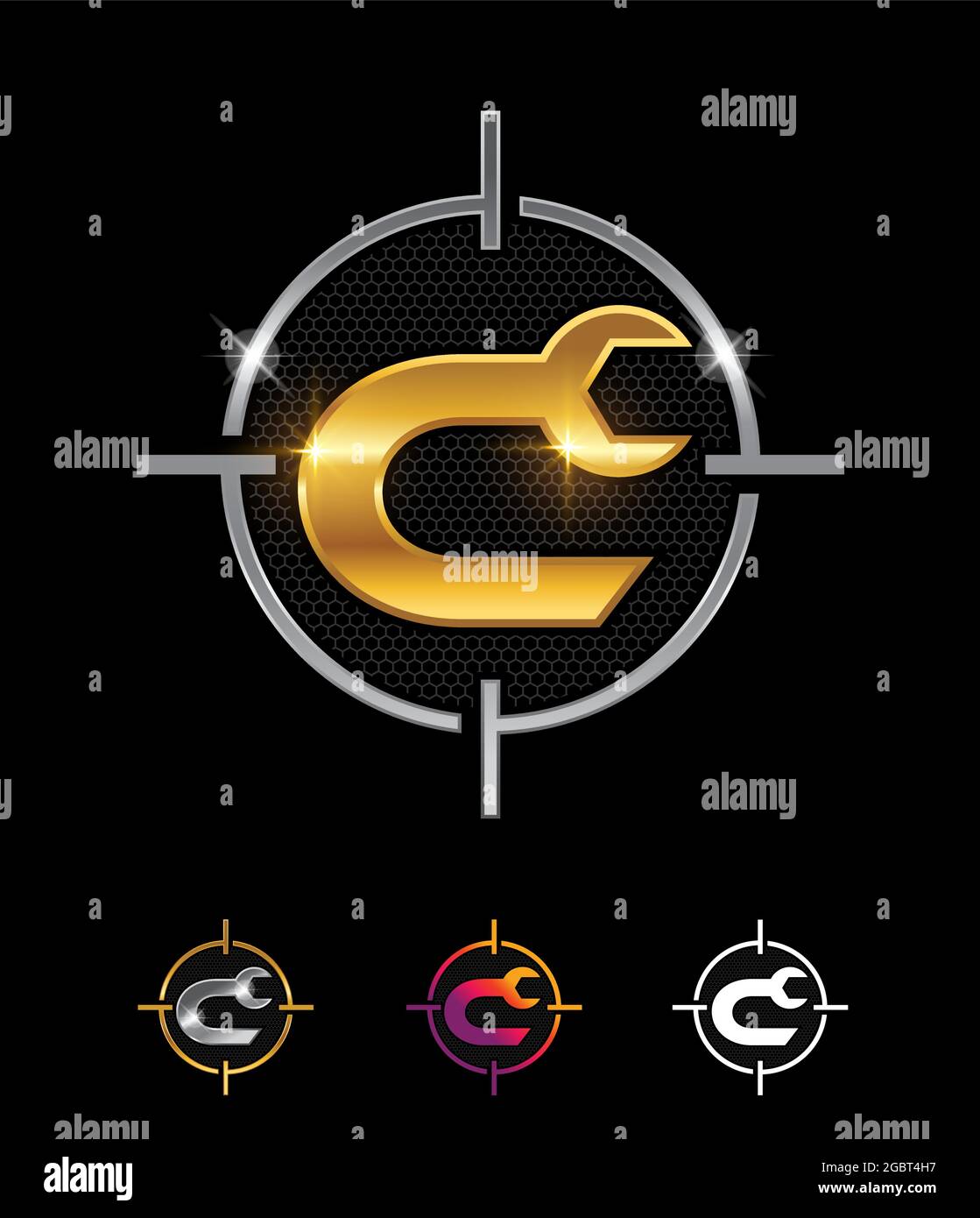 C mechanical logo hi-res stock photography and images - Alamy