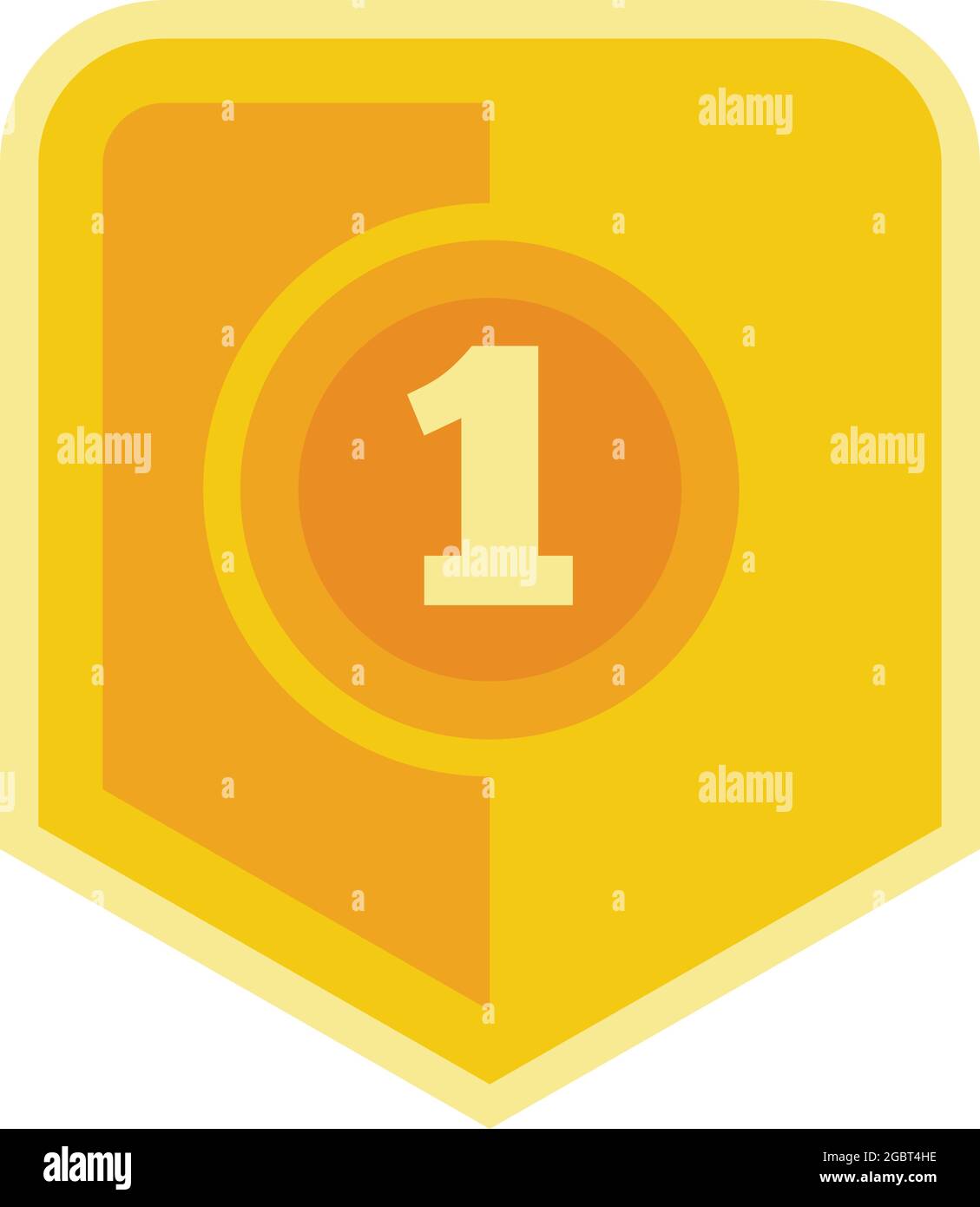 First place video game icon. Flat illustration of first place video ...