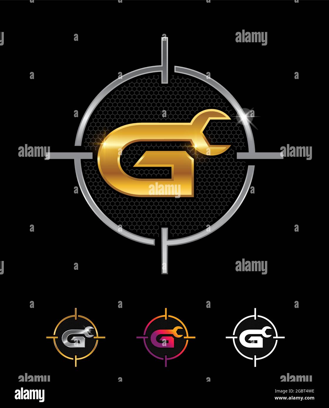 G gear logo Stock Vector Images - Alamy