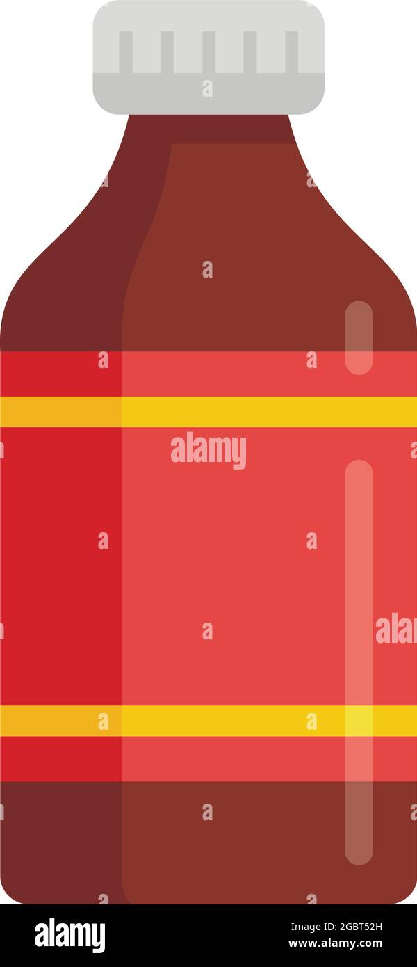 Medicine cough syrup icon. Flat illustration of medicine cough syrup ...