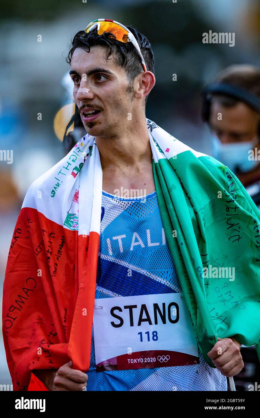 Hokkaido, Japan. 5th Aug, 2021. Massimo Stano (ITA) Race Walk : Men's ...